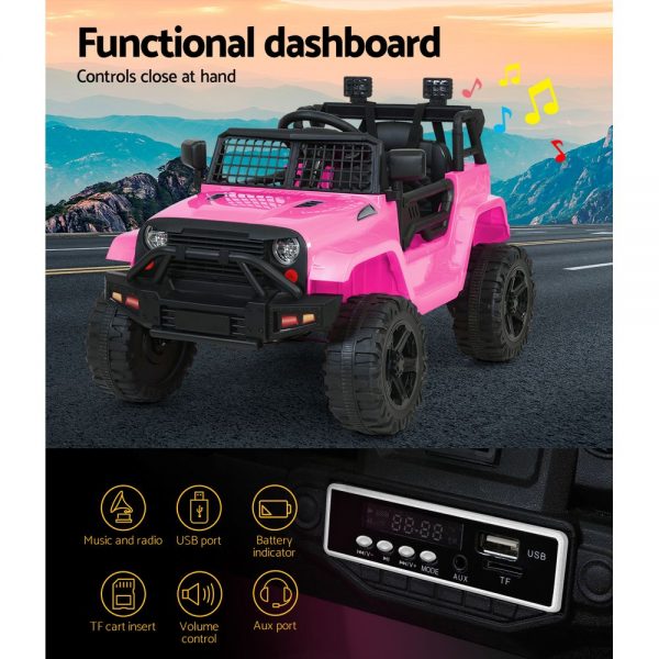 Jeep Kids Ride on Car 12V Remote Control Pink | Ride on Toys Kids