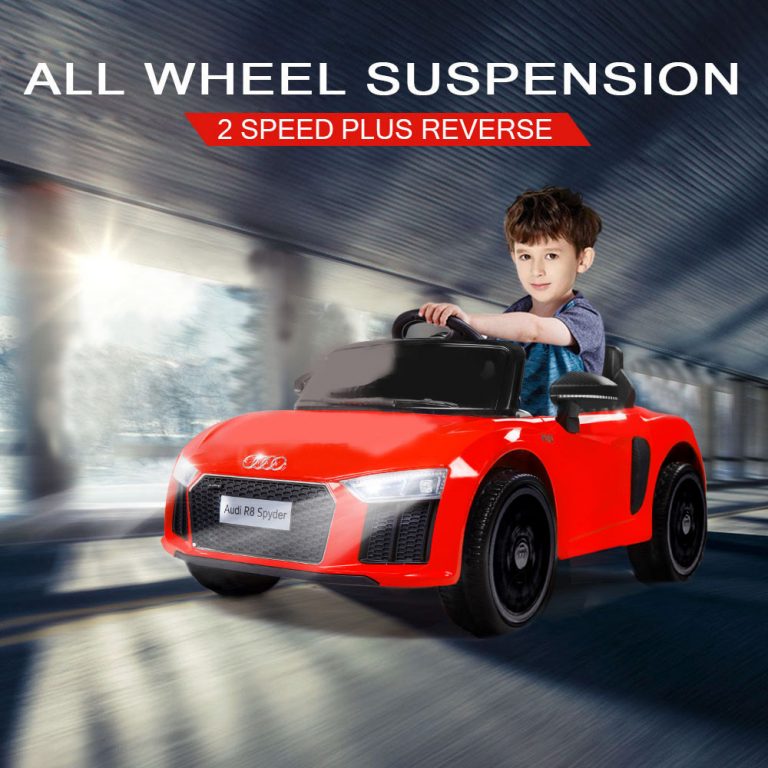 Audi R8 Spyder Kids Licensed Ride On Car - Red | Ride on Toys Kids